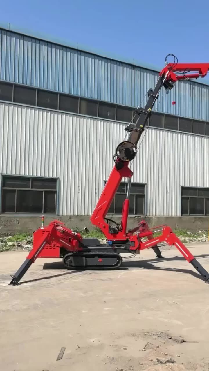 Telescopic Boom 3000kg Spider Crawler Crane Remote Control 5 Ton 8 Ton ...
