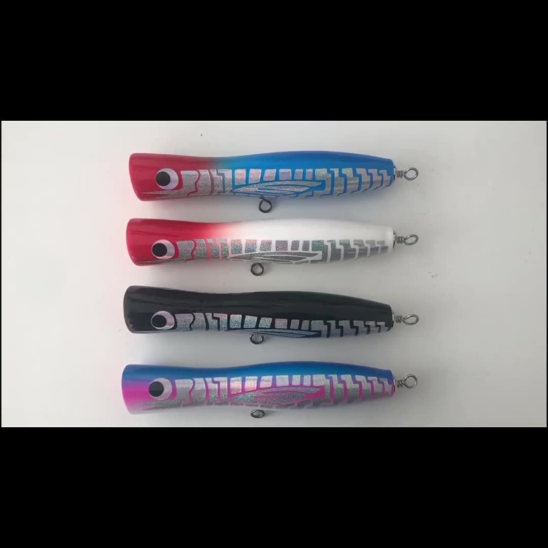 Wholesale Big Fishing Lure Wood Popper 200mm Popper Lure Fishing Popper ...