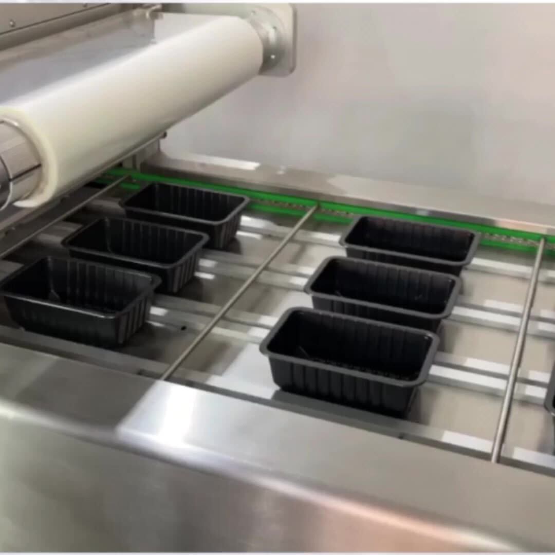 Multi-function Automatic Continuous Modified Atmosphere Packaging Machine Industrial Tray ...