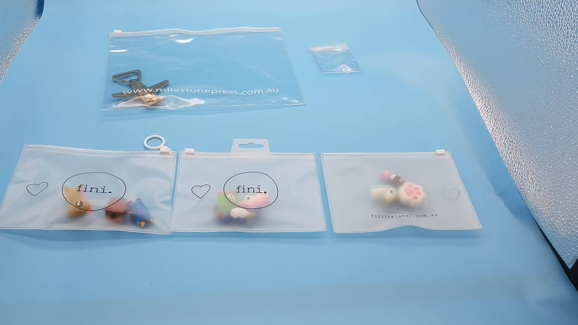 Custom Clear Frosted Matt Pvc Zip Lock Bag For Lingerie With Ring ...