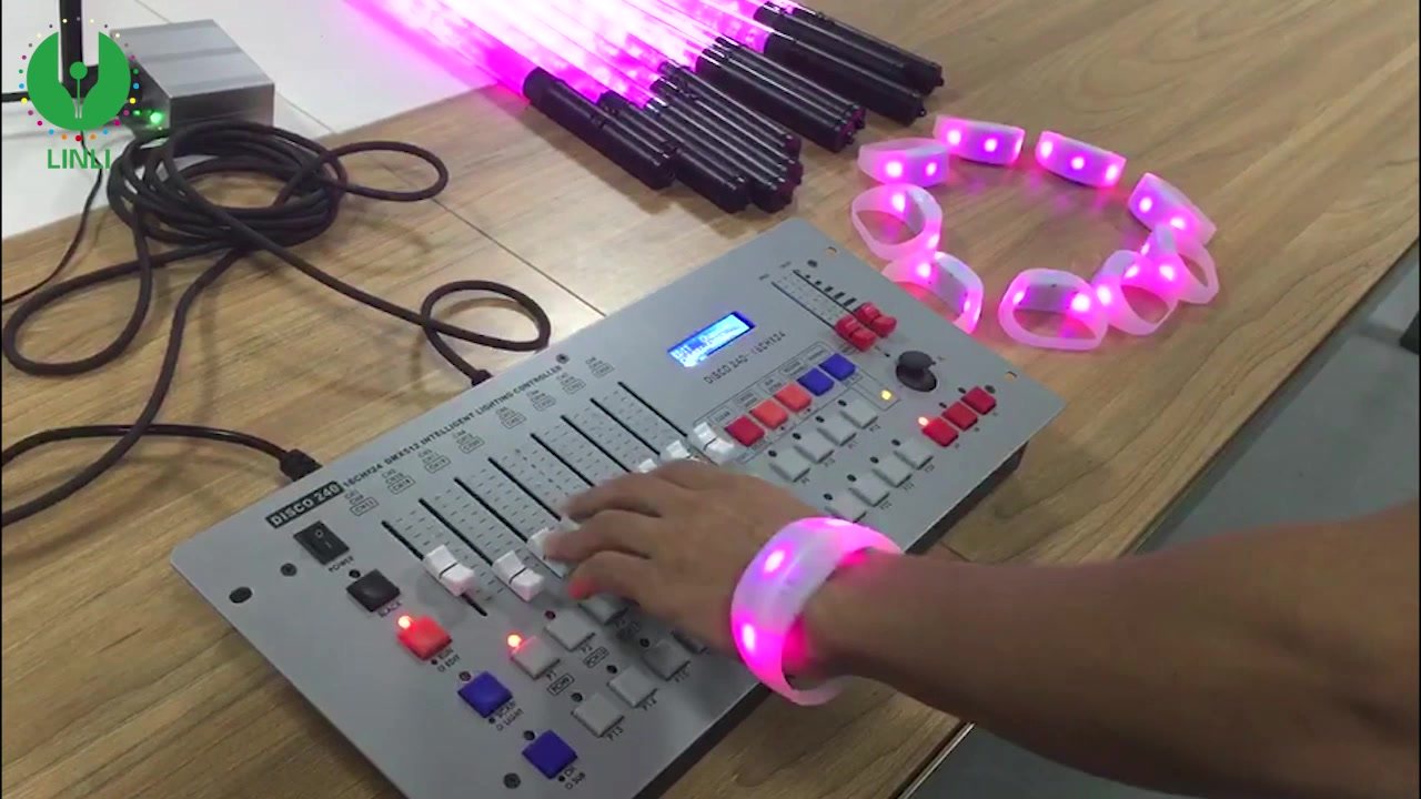 Linli Programmable Wireless Remote Controlled Led Wristband Radio ...