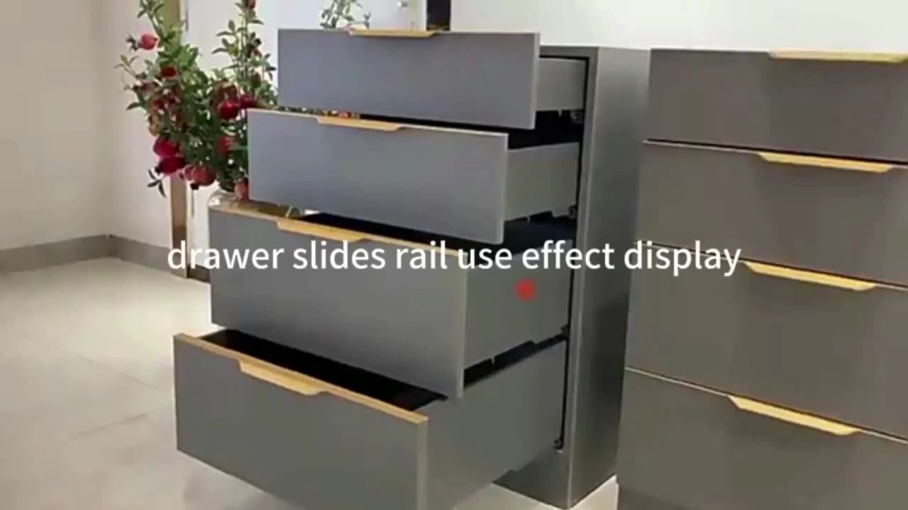 Telescopic Rail Hydraulic Soft Close Damper Drawer Guide Automatic ...