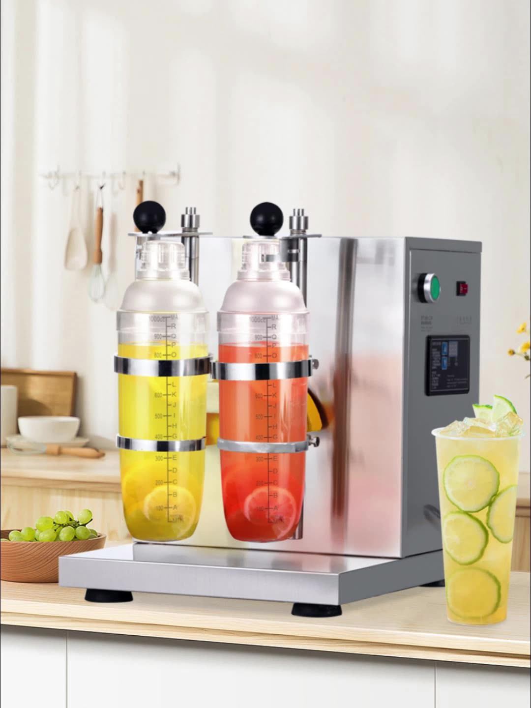 Industrial Commercial Milk Tea Mixer Double Frame Shaker Machine ...