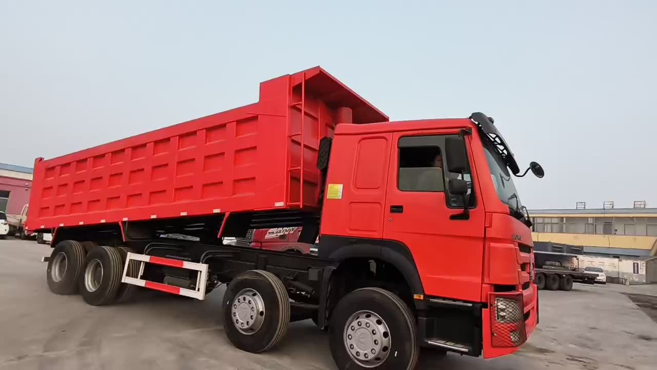 Rear Eight Wheeled Heavy-duty Truck Howo Dump Truck 12 Wheeled Large ...