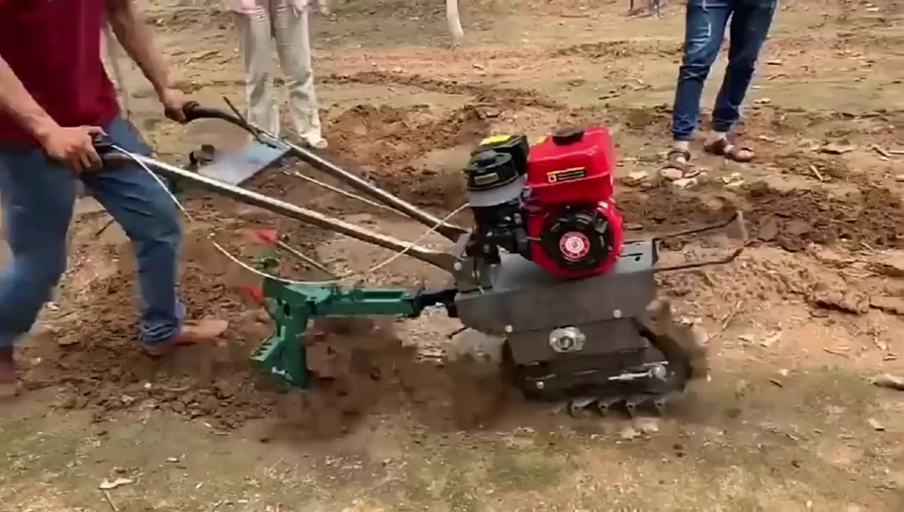 Diesel Push Chain Crawler Cultivator Orchard Ditching Fertilization Rotary Tiller Farmland