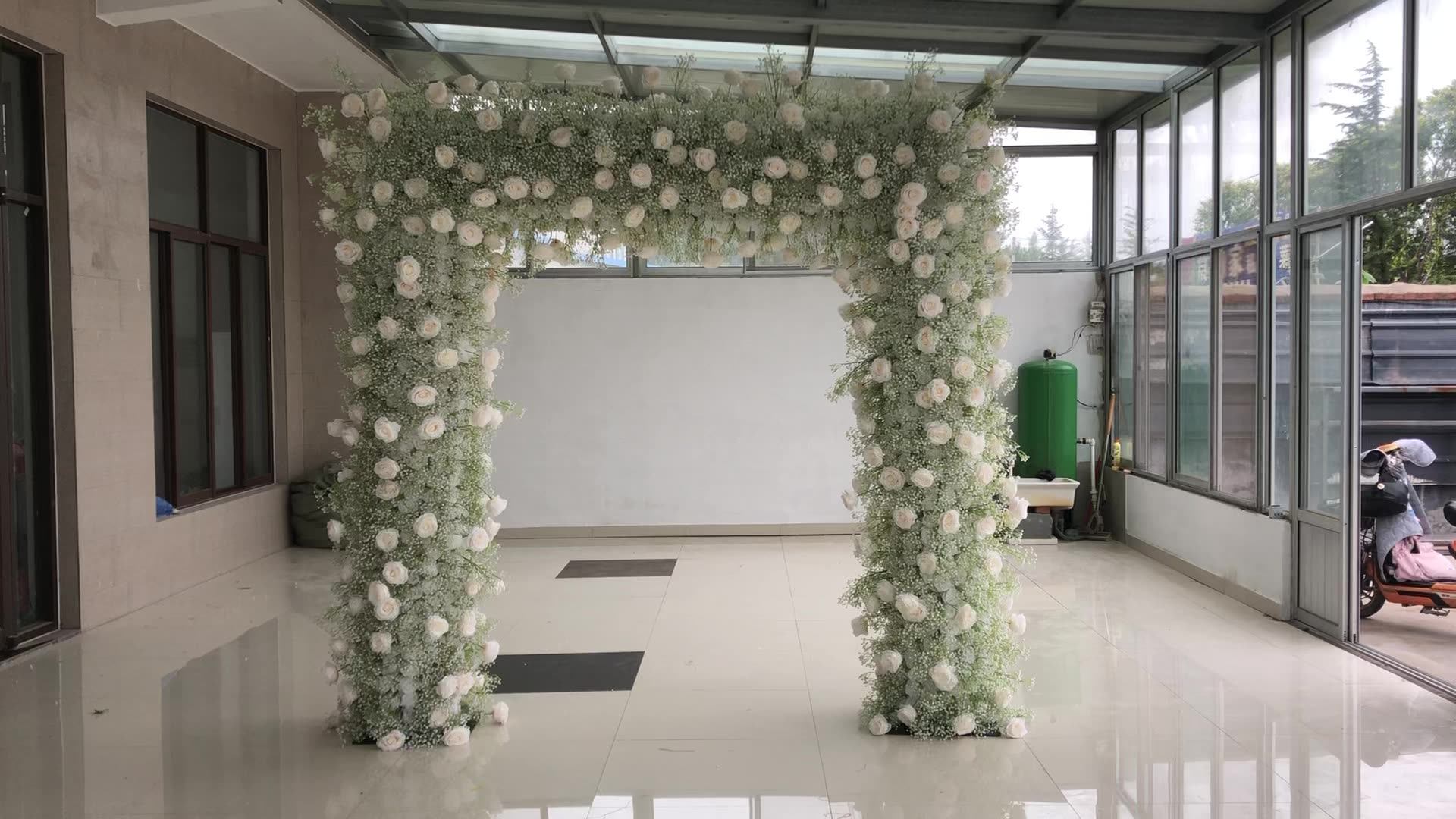 A-fsa011 Artificial Square Flower Arch Wedding White Flower Arch ...