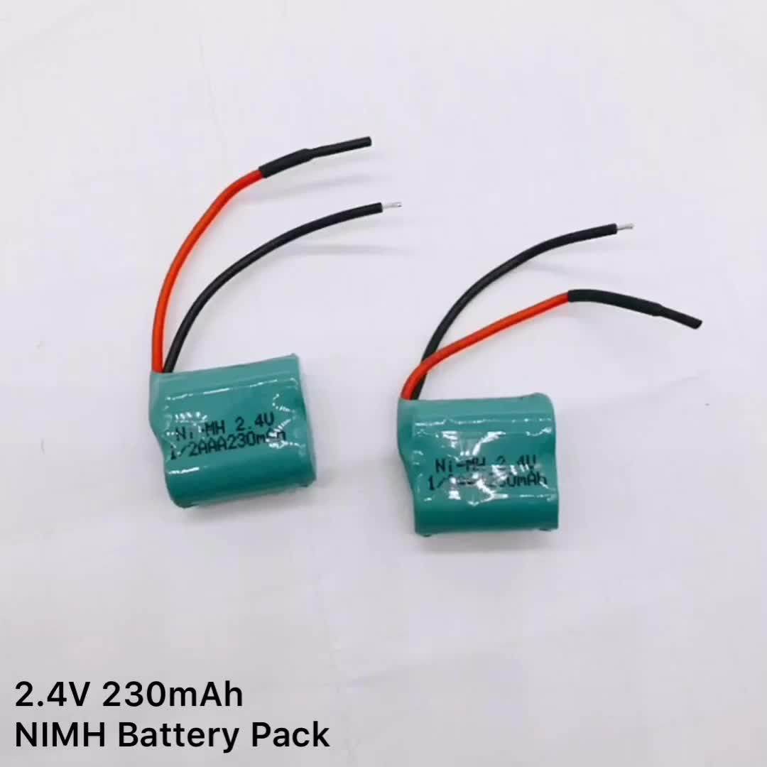 Nimh Rechargeable Battery 2.4v 230mah 1/2aaa Ni-mh Battery Pack For ...