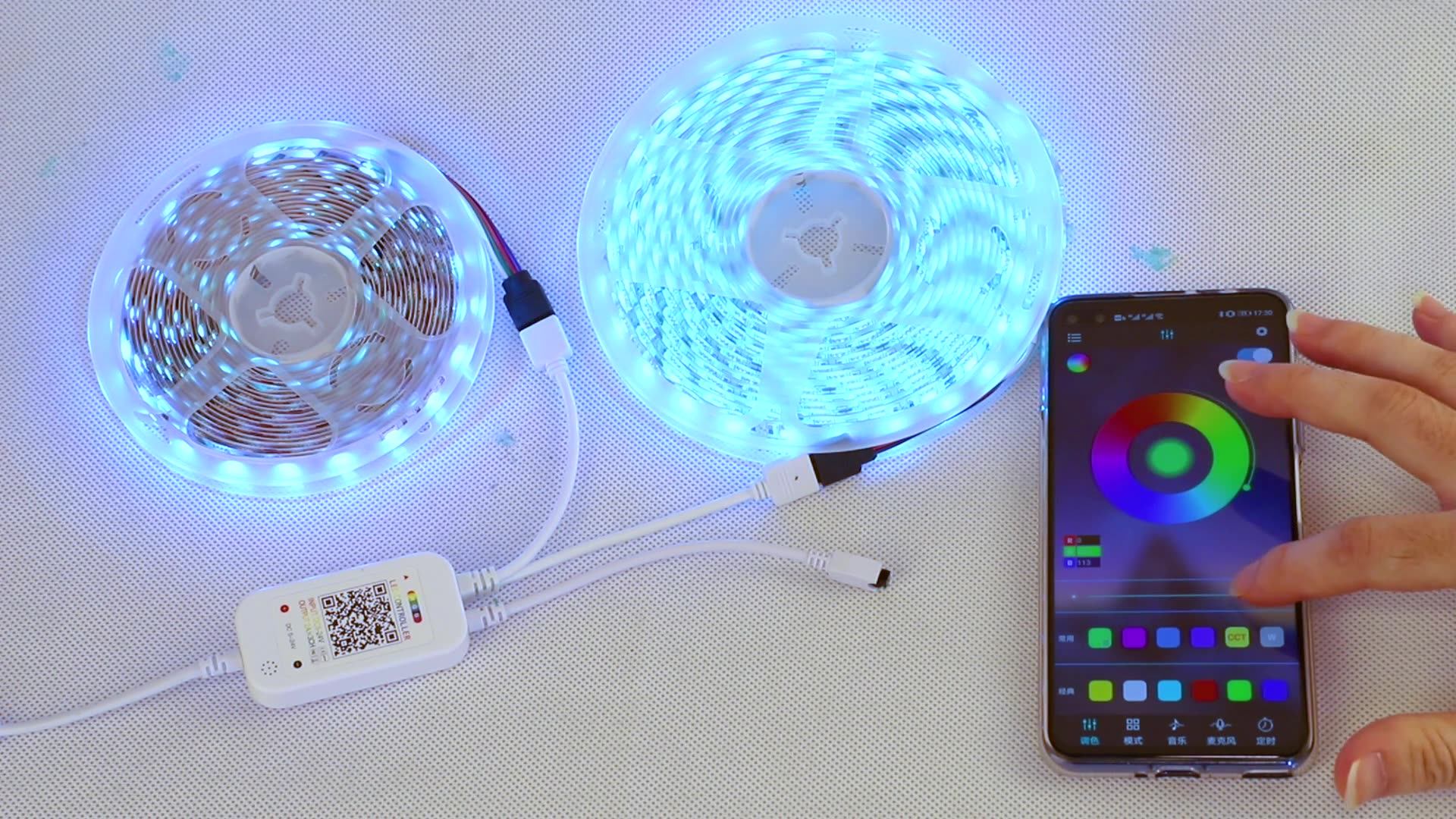 Holiday Decoration Light 12v 5m Rgb Wifi Waterproof Remote Controlled ...