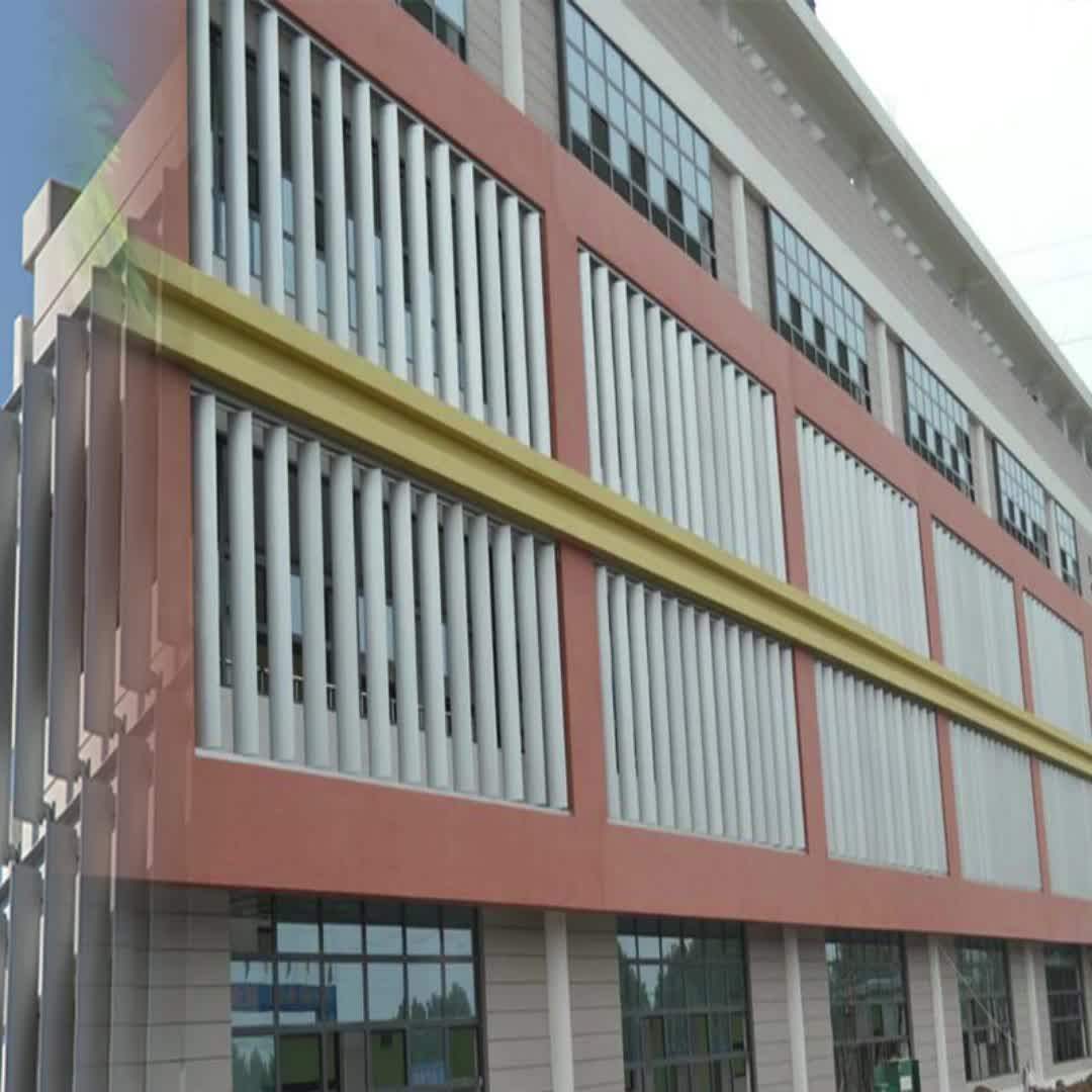 Sun Shading Aluminum Fixed Horizontal Louver As Building Curtain Wall ...