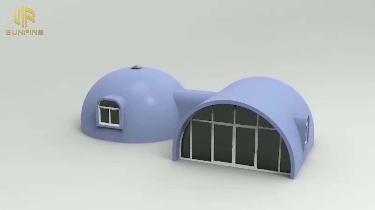 Dome Graphene Eps Prefab Houses Modern Large Area Container House Wind ...
