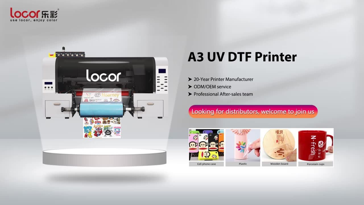Locor 30cm A3 Roll To Roll Uv Dtf Printer Cold Transfer Film Sticker ...