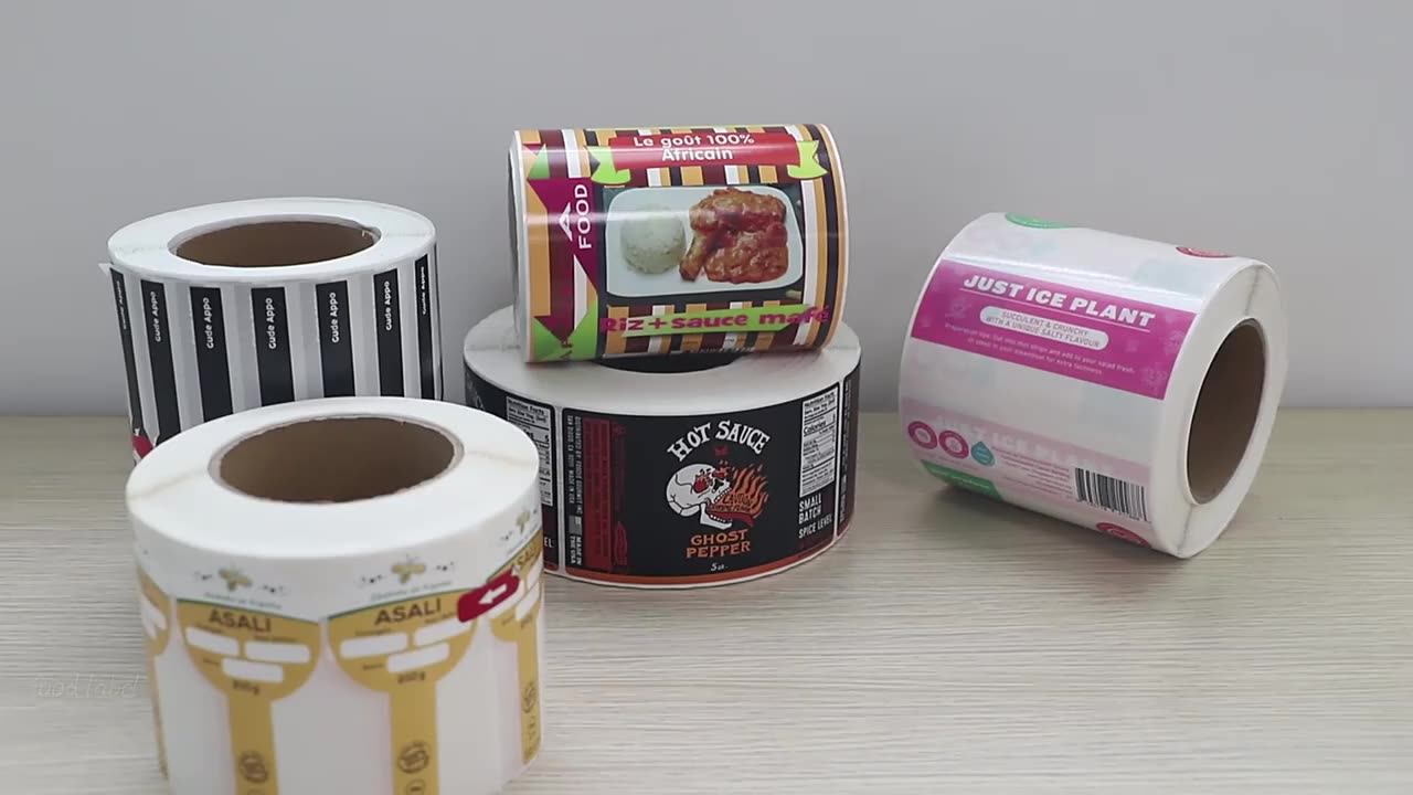 Adhesive Roll Bopp Custom Stickers Food Spice Jar Labels Seasoning ...