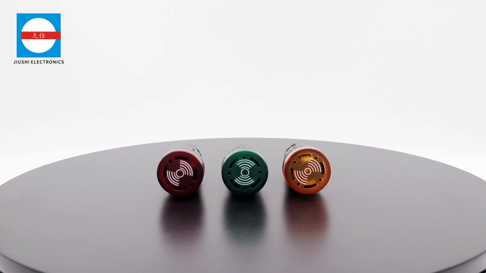 Ad16-22sm 22mm Led Indicator Light Buzzerr 24v 220v 380v Red Green ...