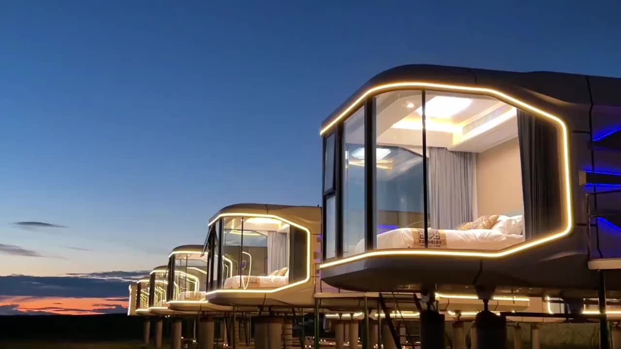 Panel Prefab Modular Tiny Foldable Cabin Smart House 2 Bedroom Container Prefab Detachable Hotel ...