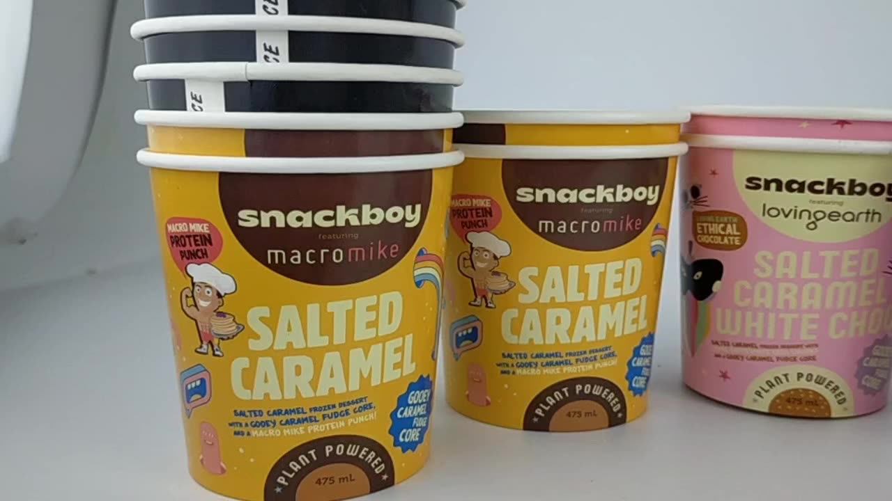 Custom Printed Logo 5oz-12oz Small Paper Pudding Sundae Gelato Ice ...