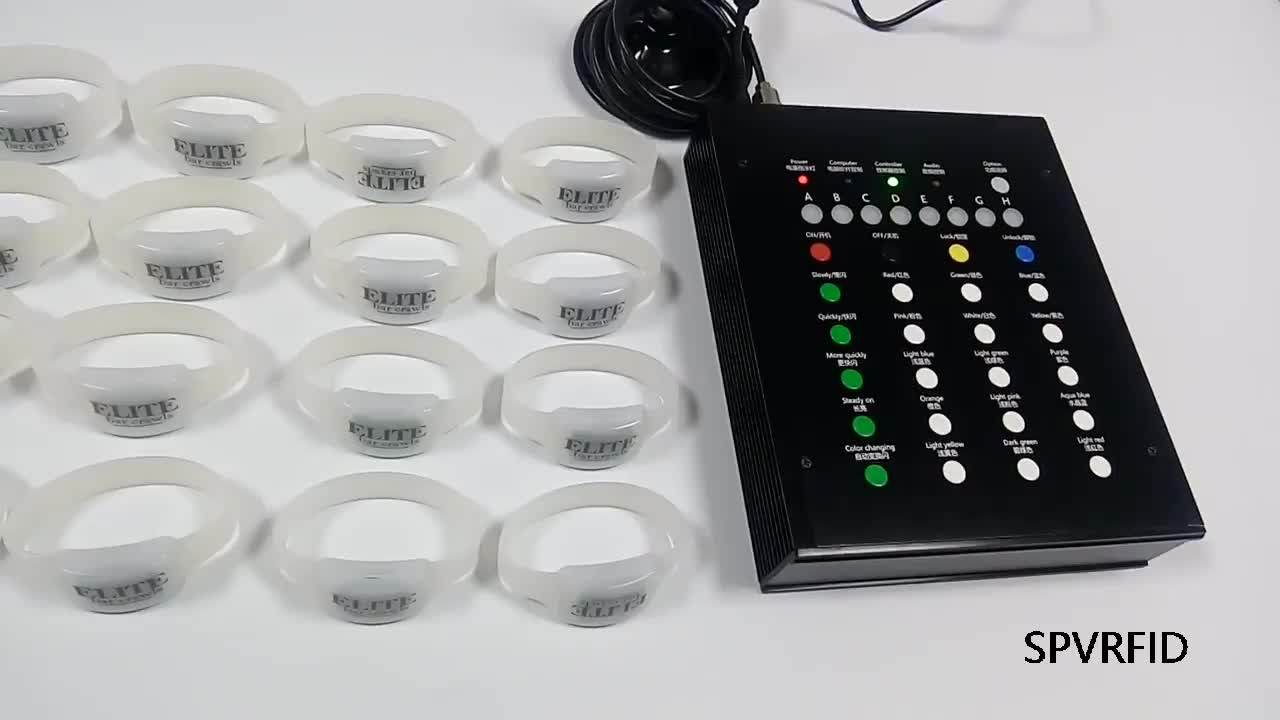 Dmx Controlled Sound Activated Led Wristband Rfid Remote Control Radio ...
