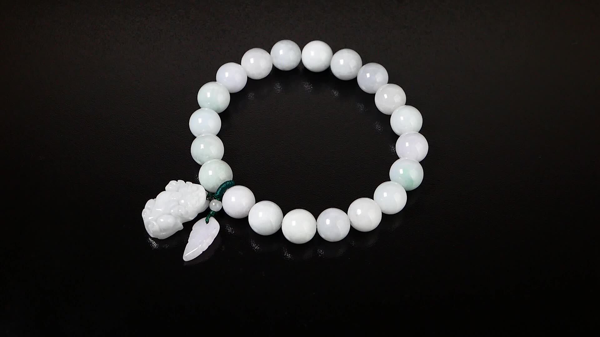 Genuine Natural Myanmar Jadeite Pixiu Beads The Hand Strings Women's ...