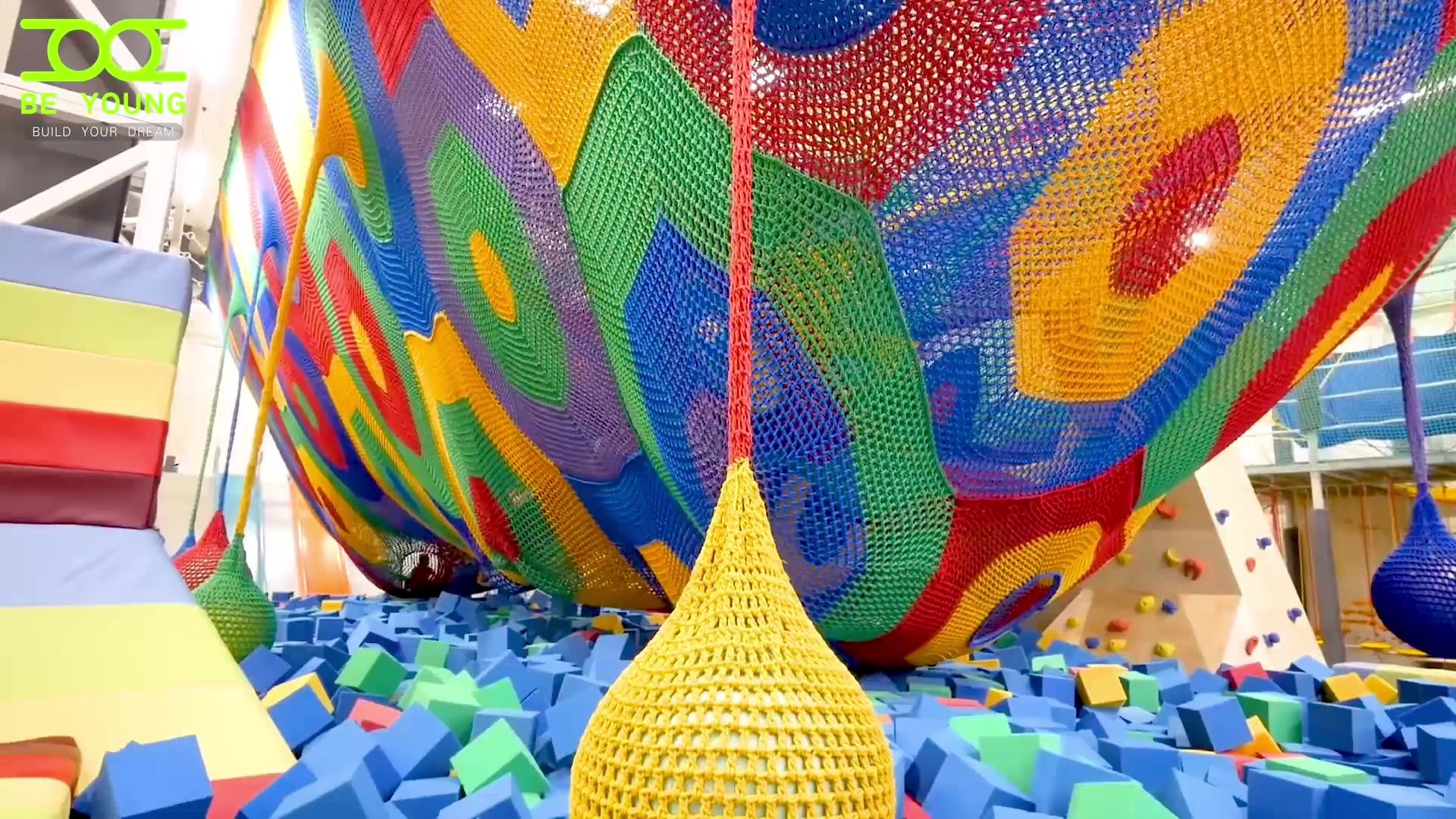 Playground Net Climbing Amusement Park Kids Indoor Swing Set Slide ...