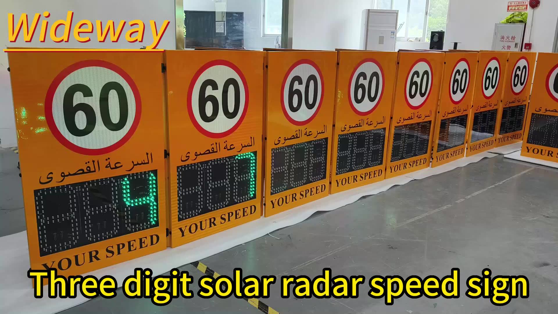 Portable Traffic Driver Feedback Signs Display Led Solar Your Speed ...