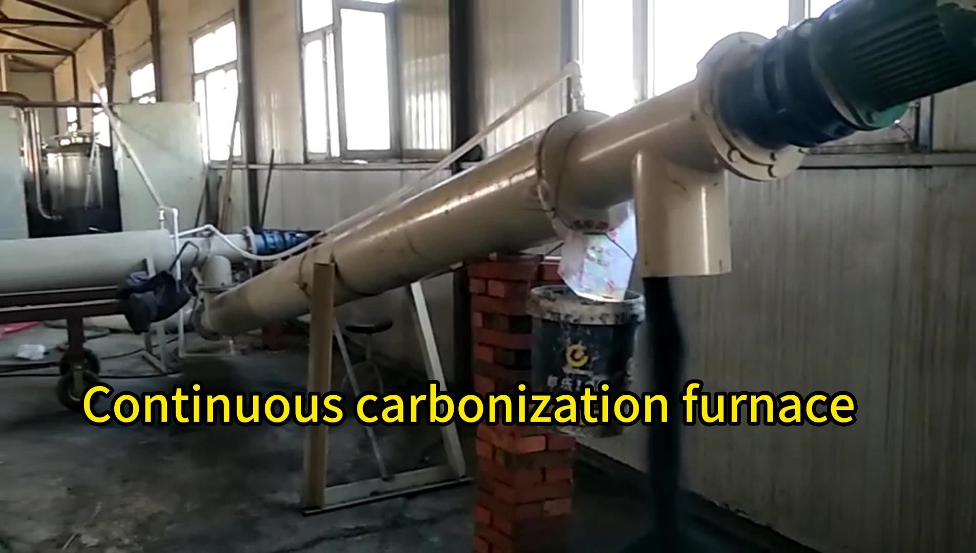 Hot Air Flow Continuous Rotary Biochar Pyrolysis Carbonization Stove ...