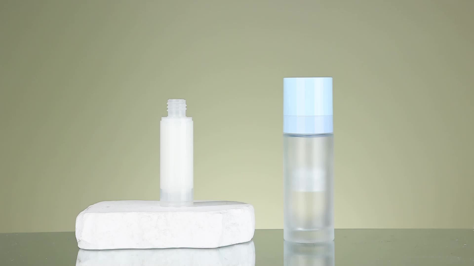 Eco Friendly Sustainable Skincare Packaging Set Custom Refillable Glass ...