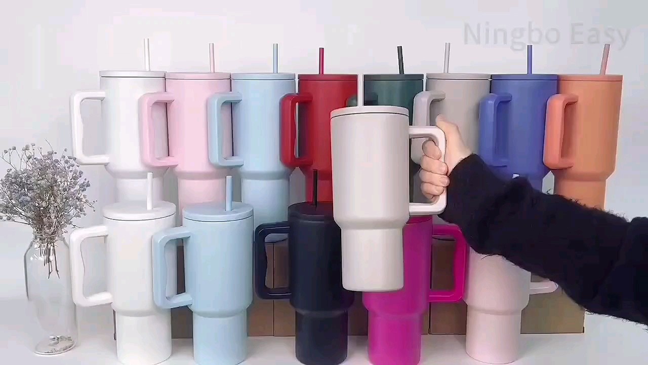 Simple Moderns 30oz 40oz Solid Color Coffee Cup Double Wall Travel Mug ...