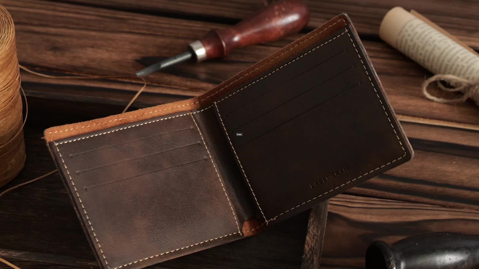 Slim Laser Blanks Wholesale Laser Engraving Pu Leather Wallets Bifold ...