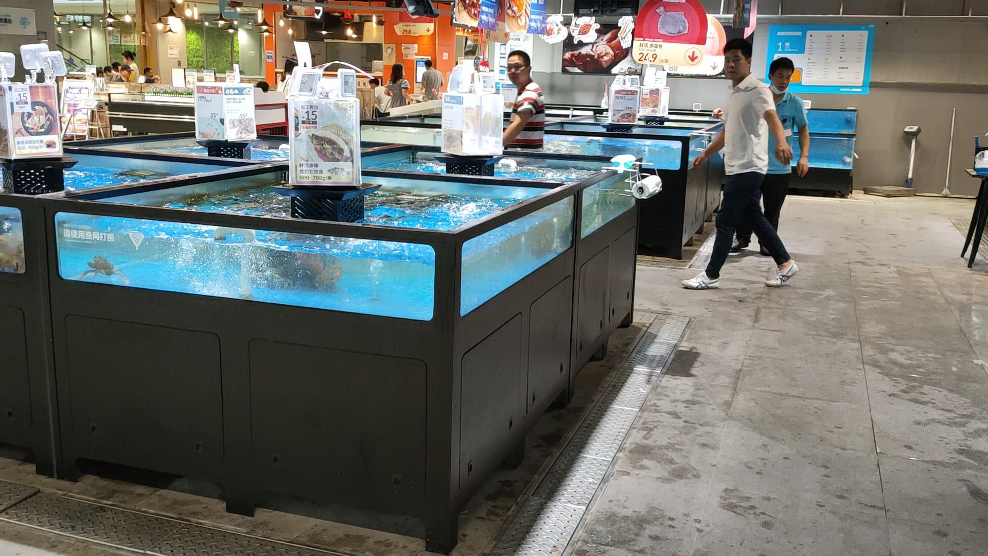 Factory Customized Square Complete System Chiller Seawater Supermarket ...