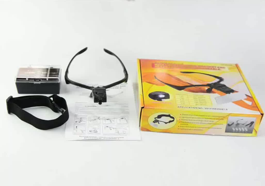 Head Magnifying Glasses With Led Light 1.0x 1.5x 2.0x 2.5x 3.5x Headband Magnifier - Buy No ...