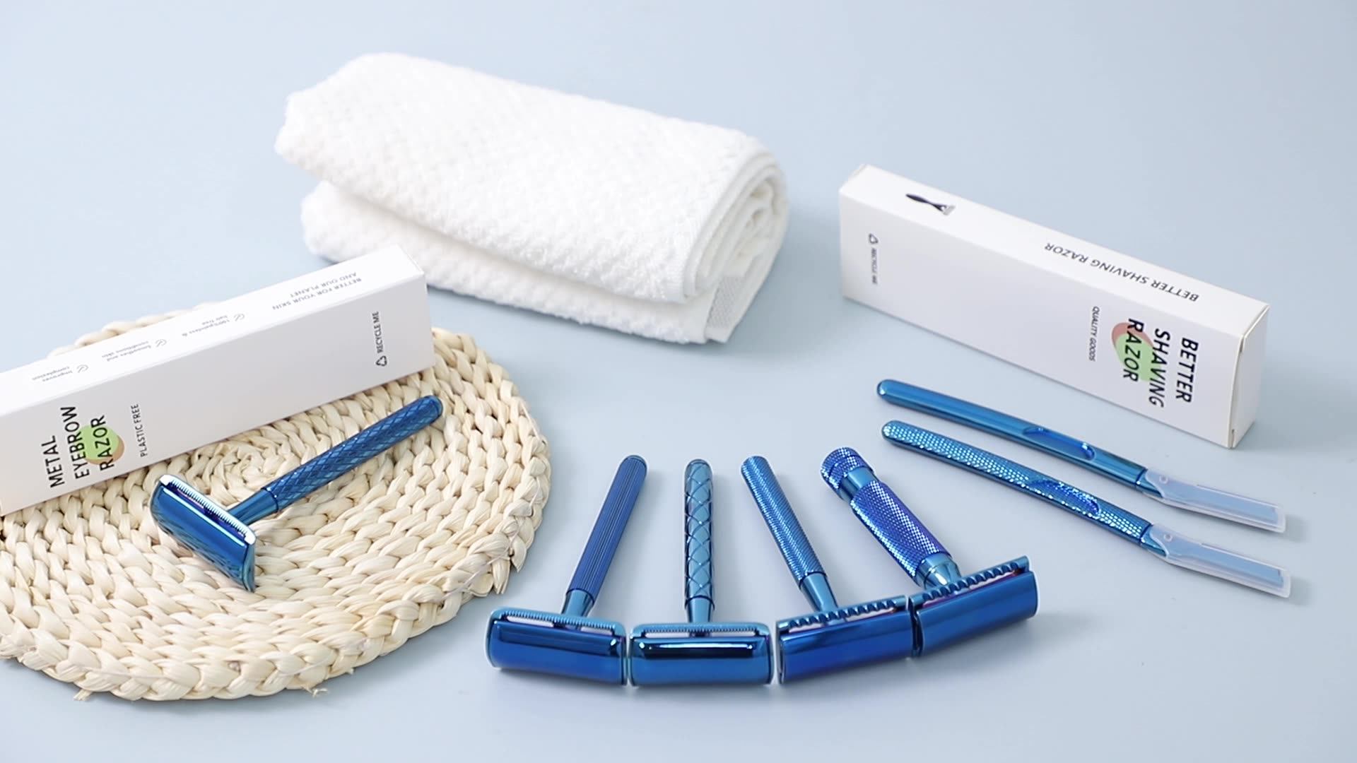 Private Label Eco Friendly Platinum Matel Handle Rasierhobel Double ...