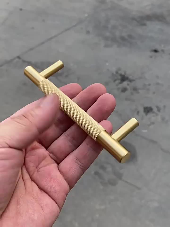 Koppalive Luxury Gold Black Knurl Kitchen Door Handle Silver Brushed ...