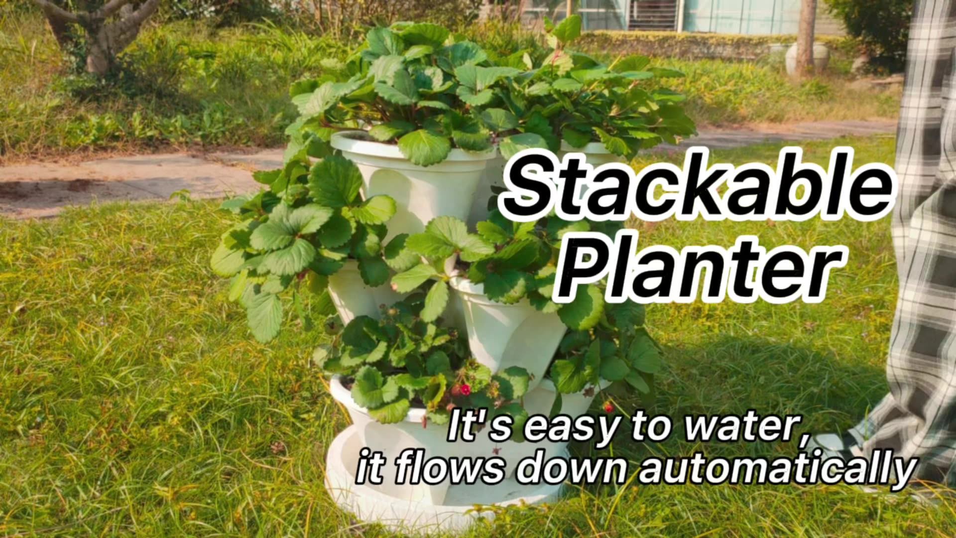 Factory Stacking Planters Stackable Flower Pots Pole Planter. Tower ...