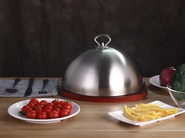 Stainless Steel Serving Dish Food Cover Round Food Covers Meal Steak ...