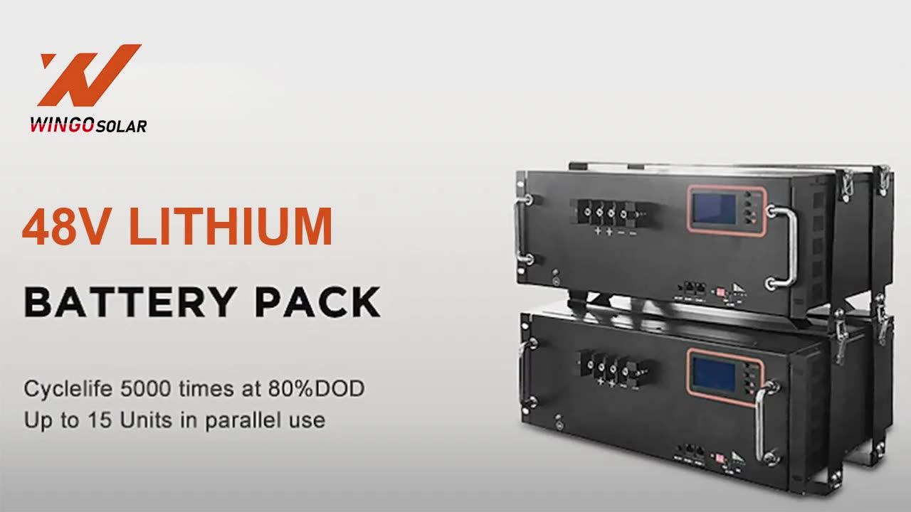 Rack Mounted Deep Cycles 48v 50ah 100ah 200ah Energy Storage Battery ...