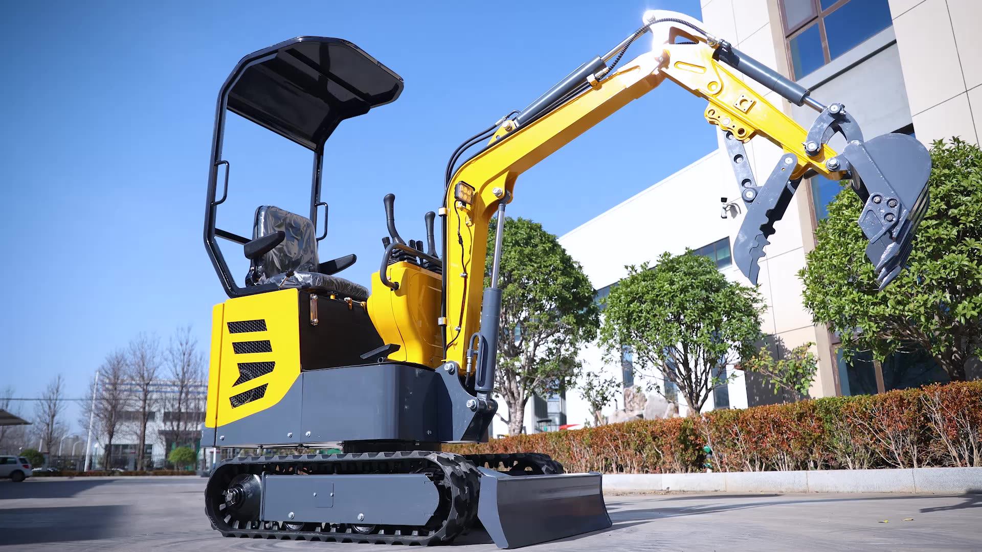 Chinese Factory Kubota Engine Mini Excavator 1 Ton Hydraulic Crawler ...