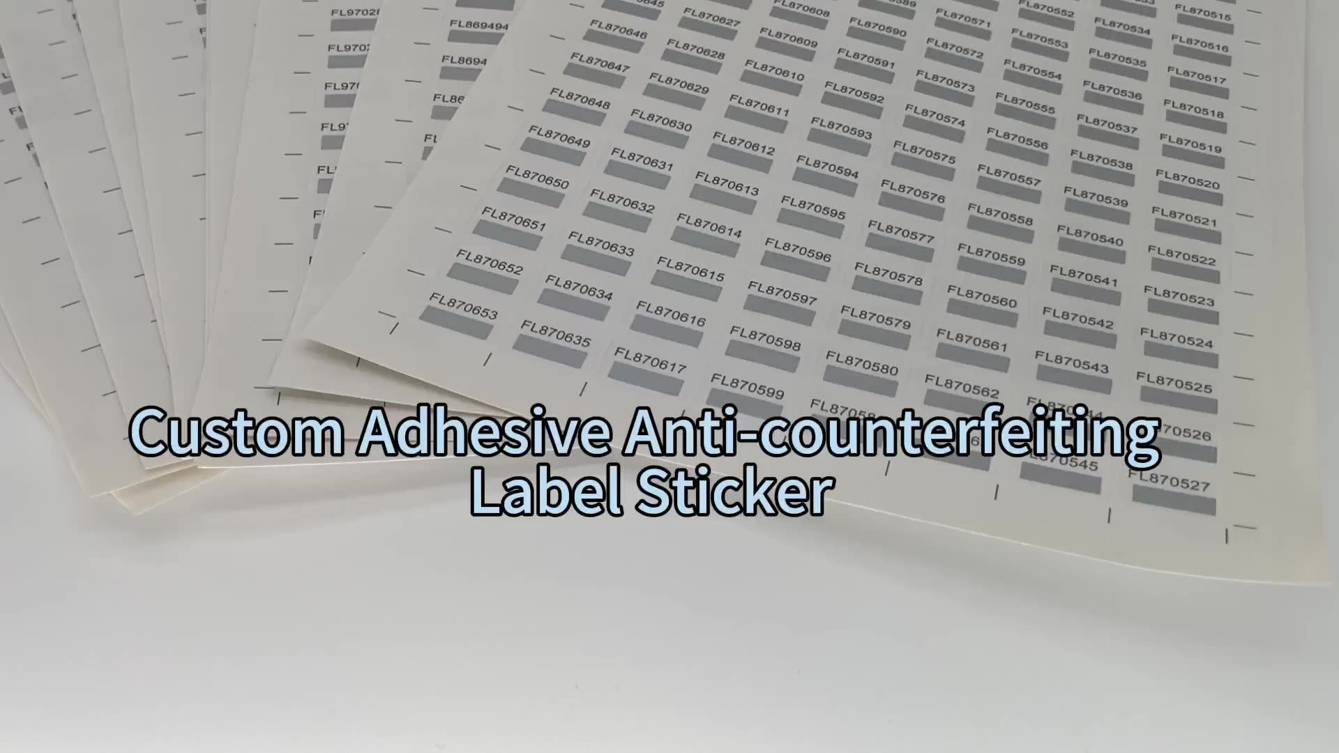 Custom Adhesive Anti-counterfeiting Label Sticker Color Serial Number ...