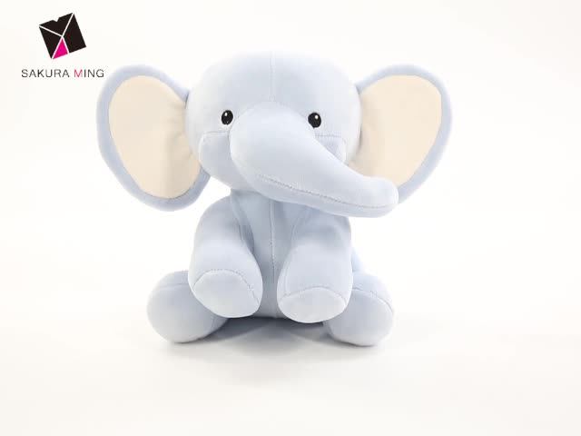 Custom Elephant Stuffed Animals Plush Toy Gift Blue Elephant Bedtime ...