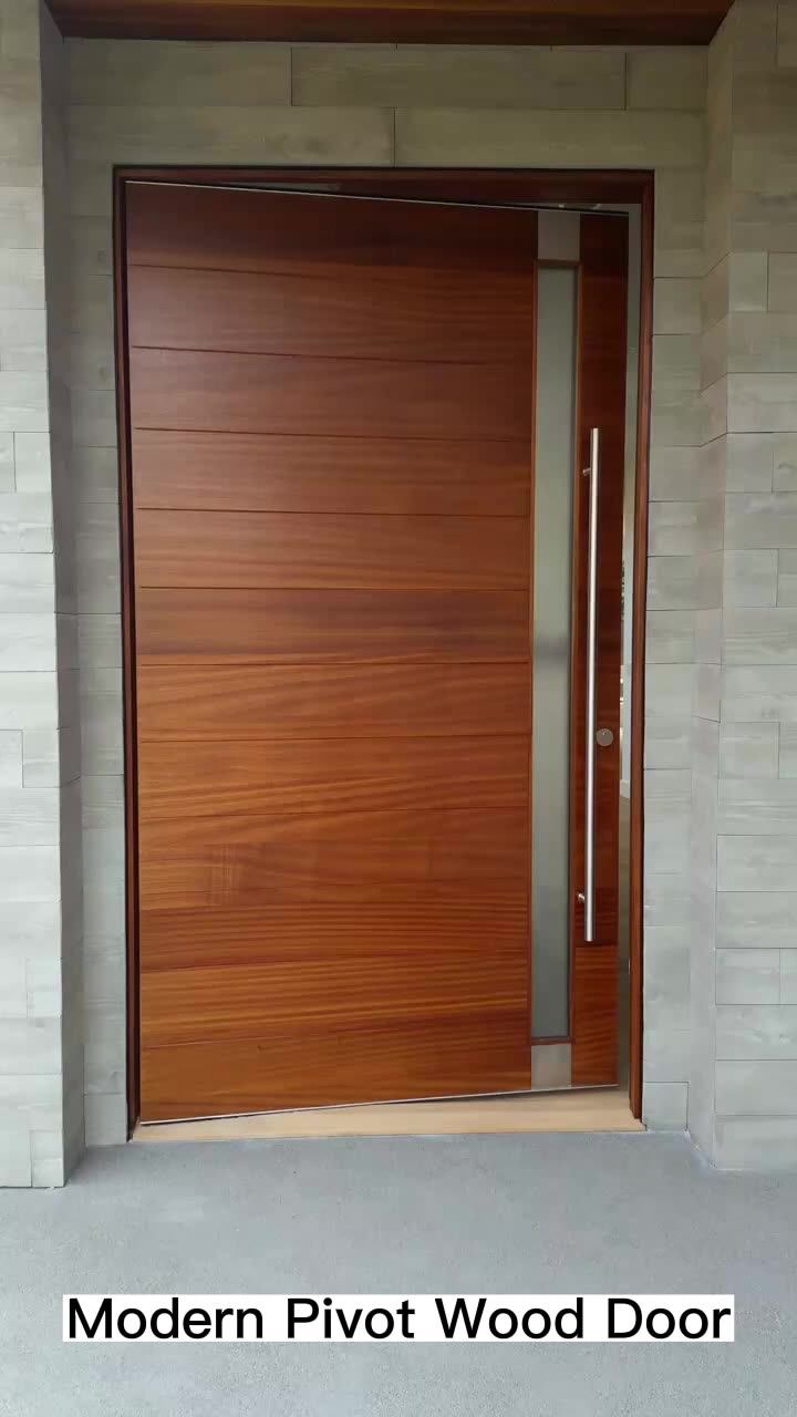 Custom Modern Front Entry Wooden Doors Exterior Main Entrance Wood ...