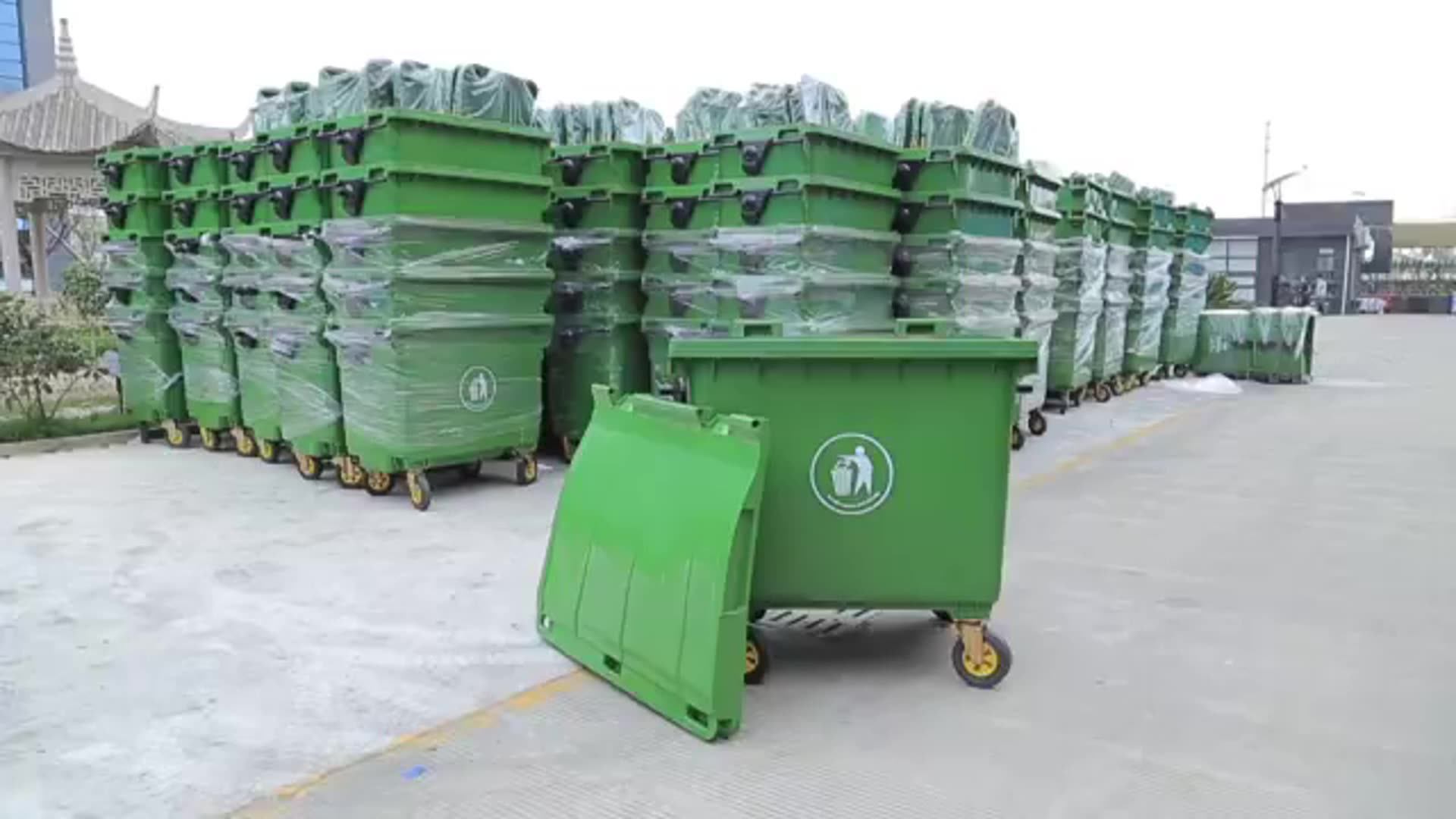 100l/120l/240l/360l/660l/1100l Plastic Dustbin Wheelie Trash Can ...