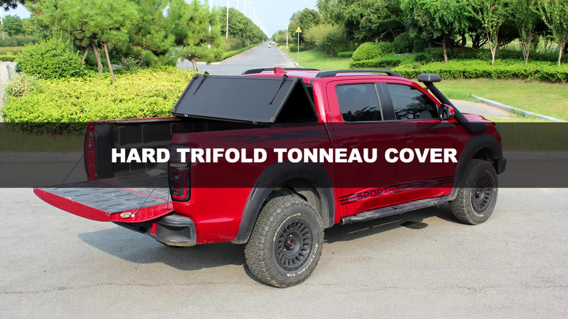Truck Bed Cover Hard Top Aluminum Tri Fold Tonneau Cover Folding Truck ...