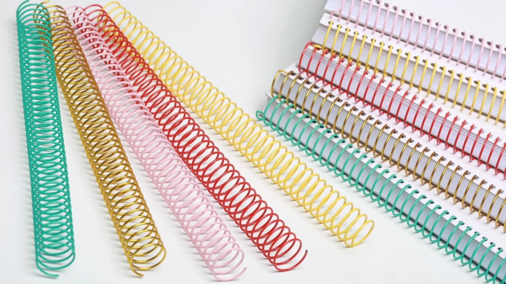 Various Size Green Color Nylon Coated Metal Spiral Binding Wire O Coil ...