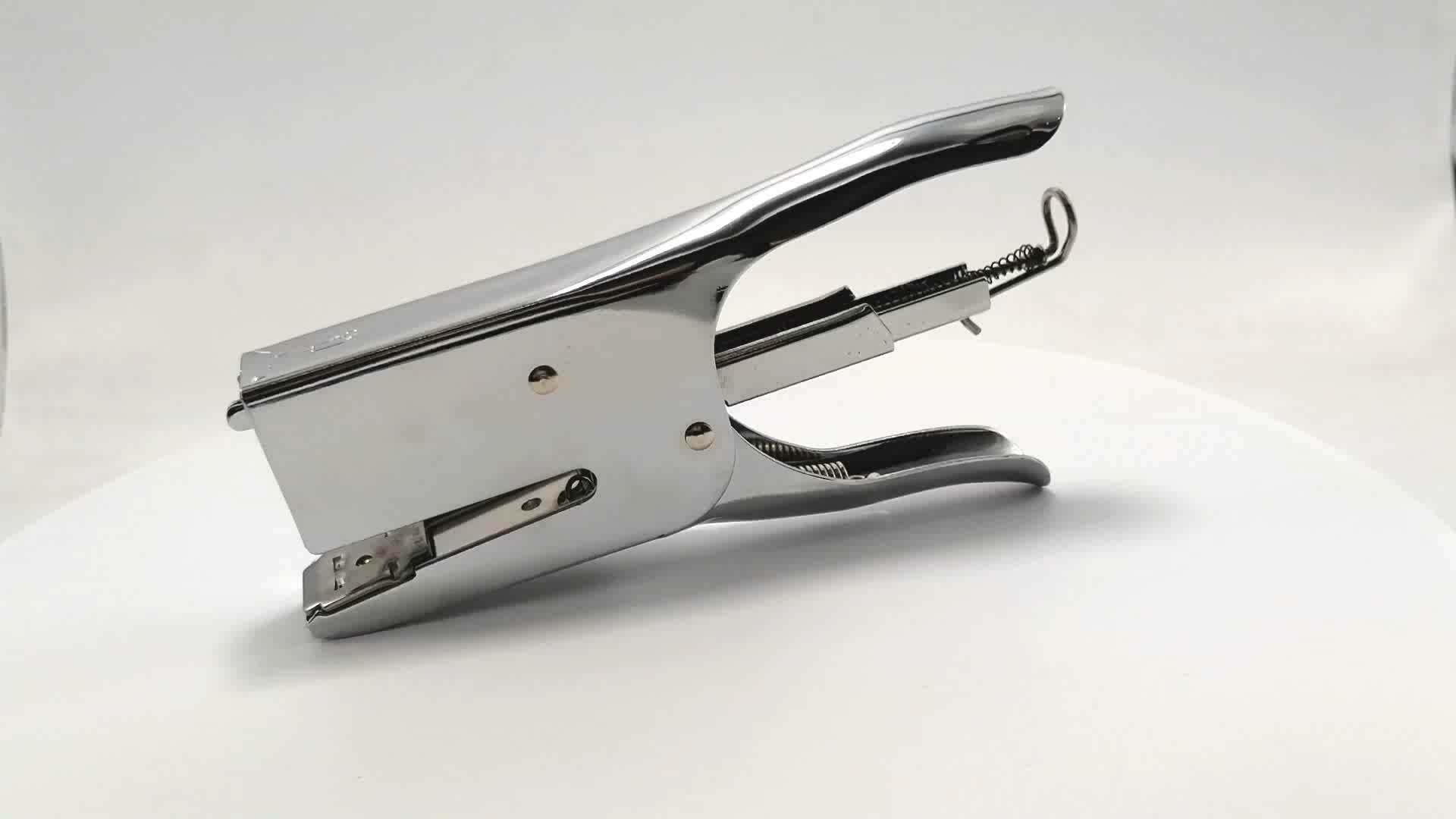 High Quality Custom Logo Office Desktop Metal Stapler Silver Hand Plier ...