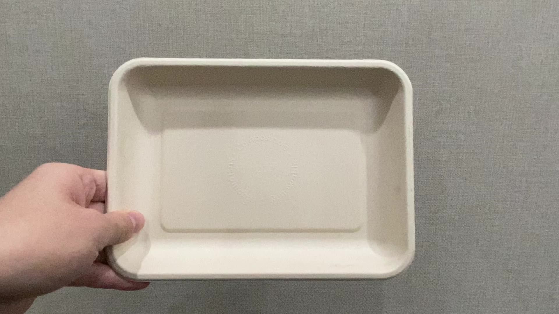Eco-friendly Food Trays Biodegradable Pulp Large Paper Plates ...