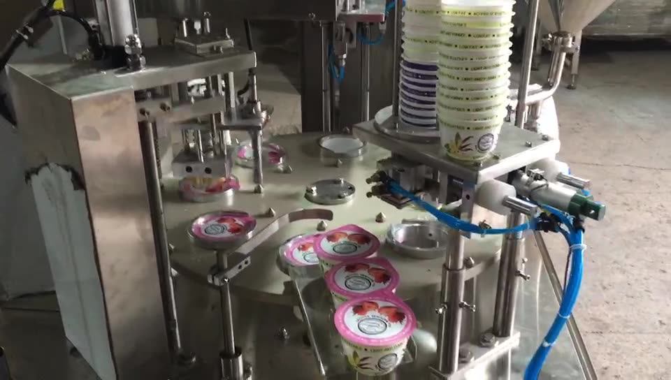 Factory Direct Automatic Rotary Ice Cream Cup Filling Sealing Machine ...
