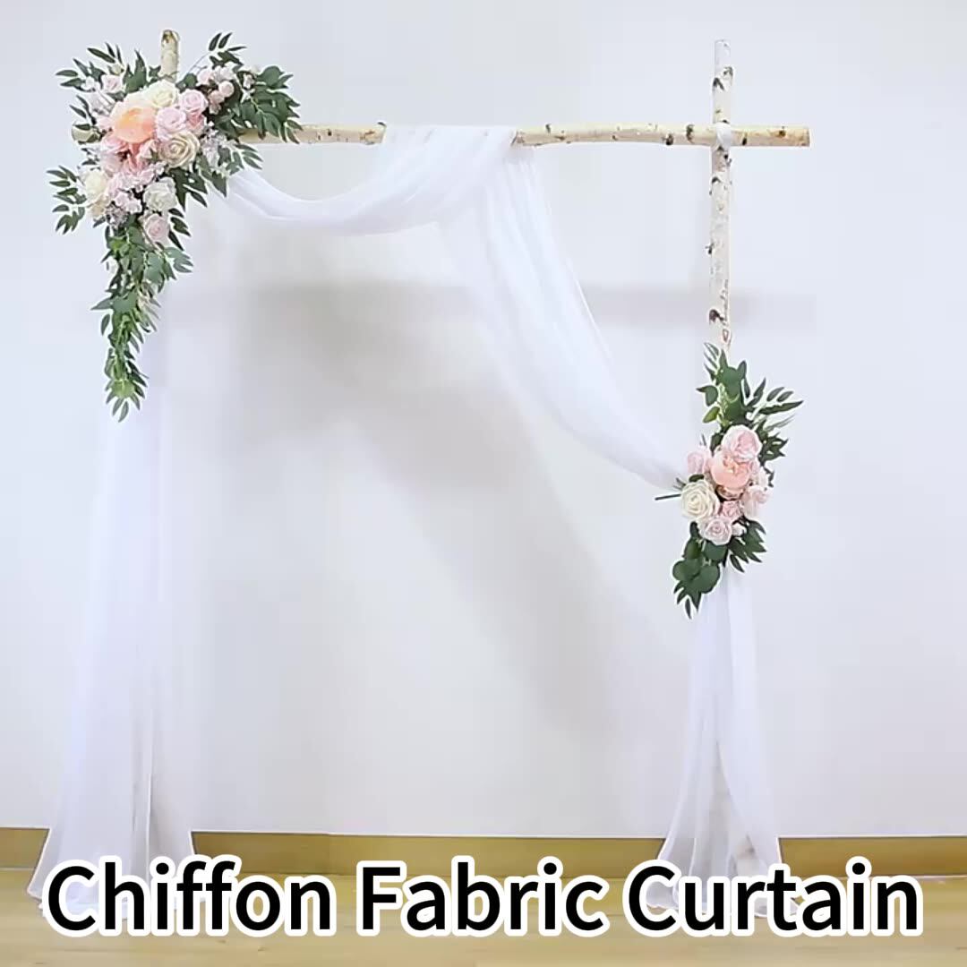 Luxury Wedding Stage Chiffon Fabric Drape Backdrop Arch Decorations ...