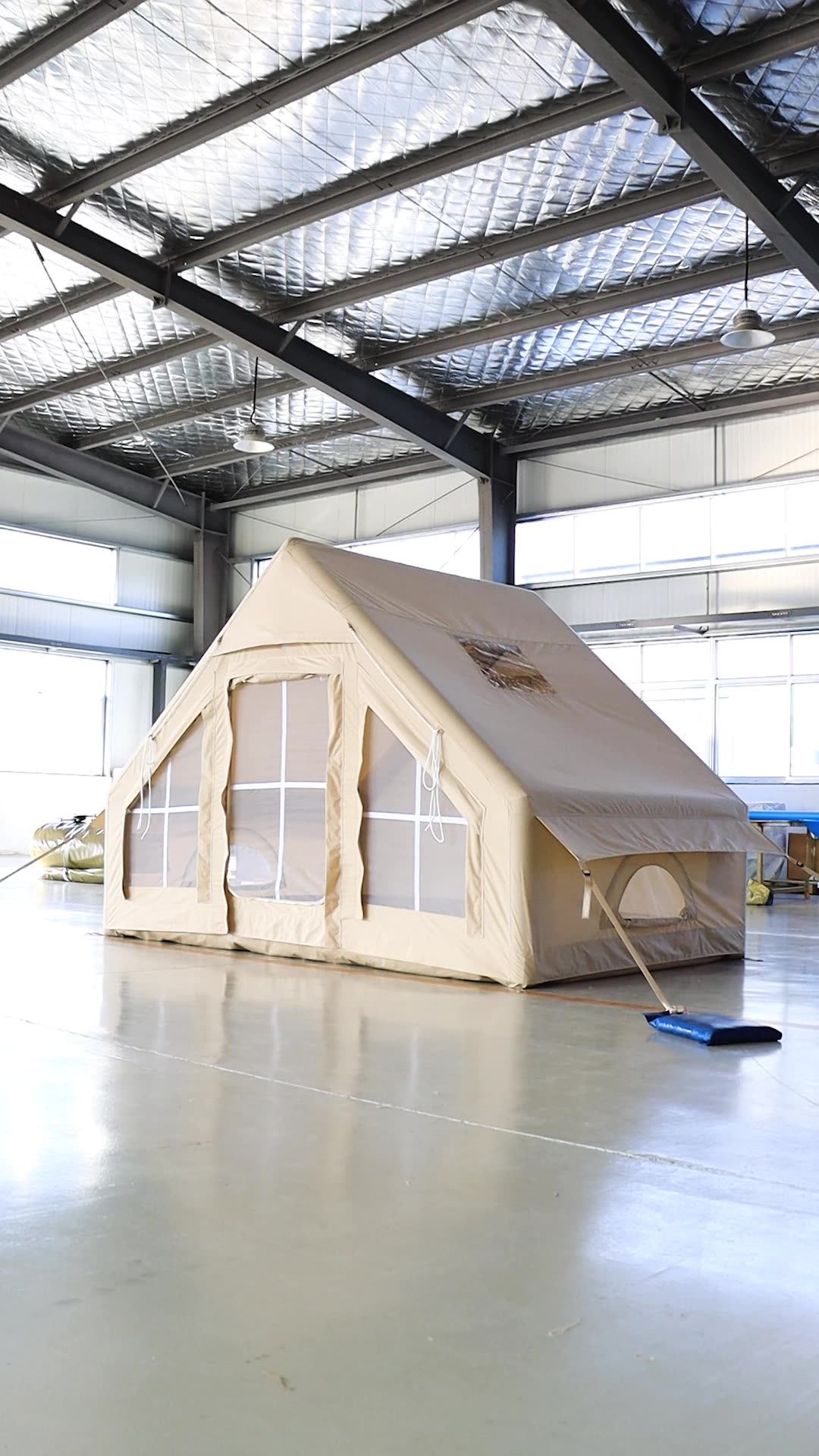 Large Portable Glamping Pvc 100% Waterproof Air Poles Cabin Tents ...