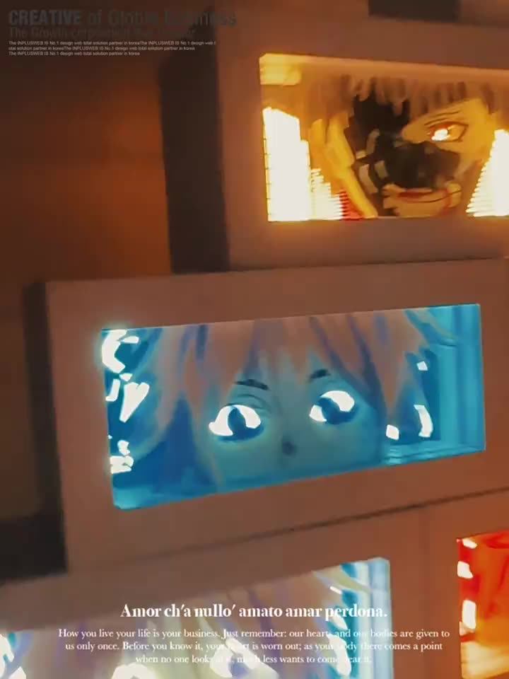 120 Design High Quality 3d Anime Paper Sculpture Night Led Lamp Light ...