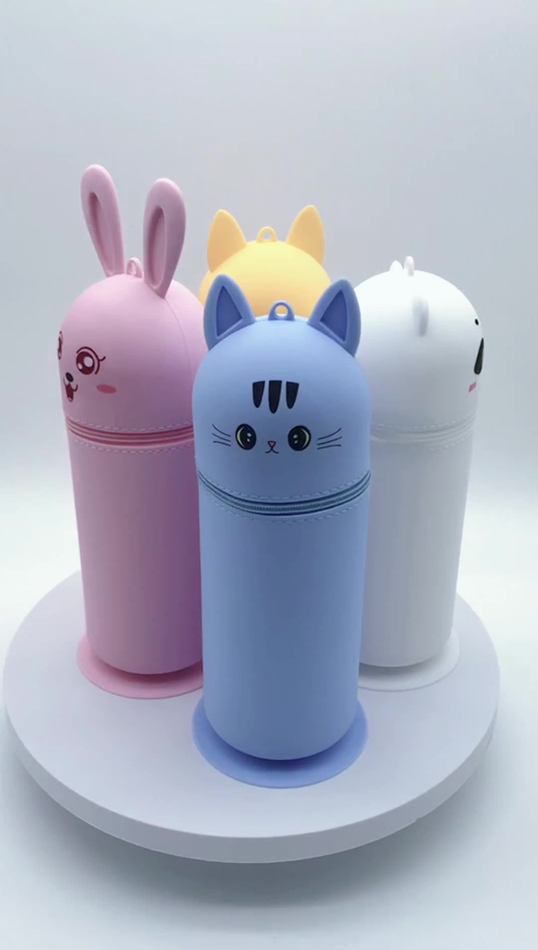 Stand Up Multi Functional Pencil Case Silicone Pencil Cases For Girls ...