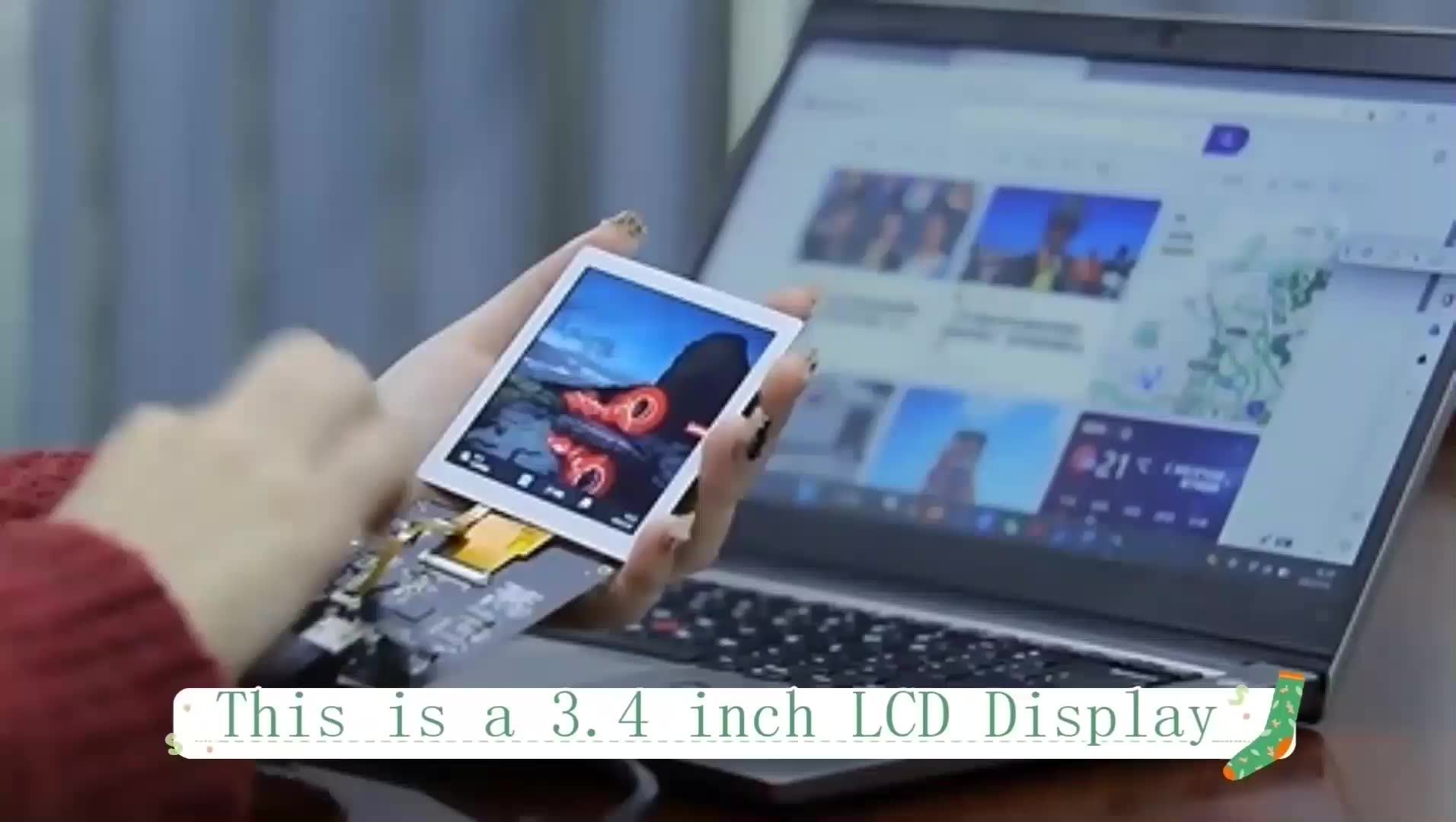 China Lcd Display Supplier Full View 480x480 Ips Lcd Monitor 3.4 Inch ...