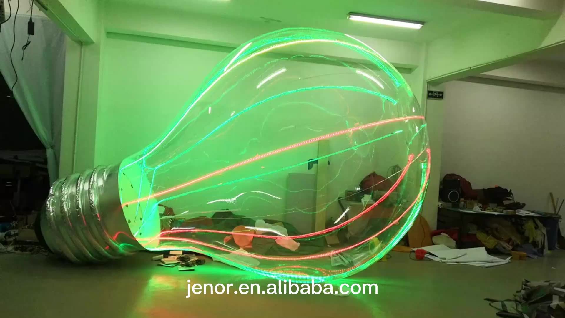 Customized Transparent Pvc Lamp Inflatable Bulb With Colorful Light For ...